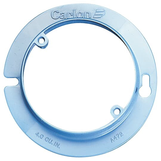 Carlon Plaster Ring 4 In Dia 1 2 In L 4 In W Round 1 Gang Pvc Blue