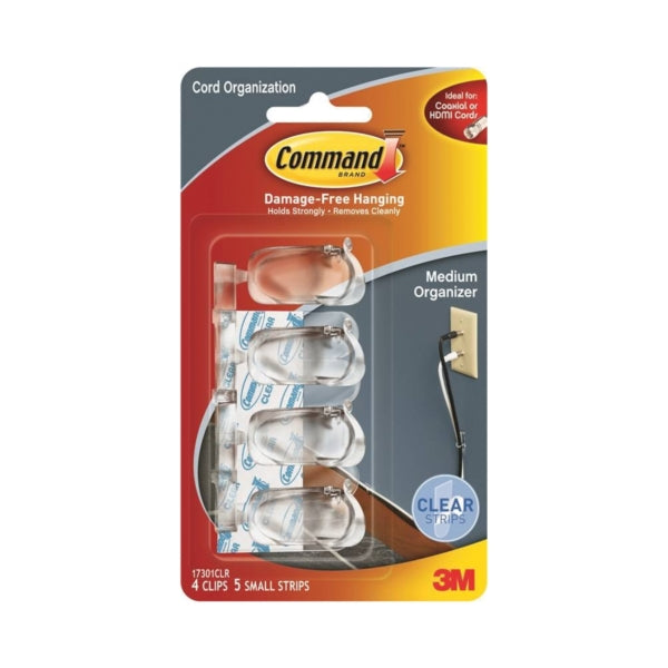 Command Cord Organizer Plastic Clear - Tashman Ace Hardware