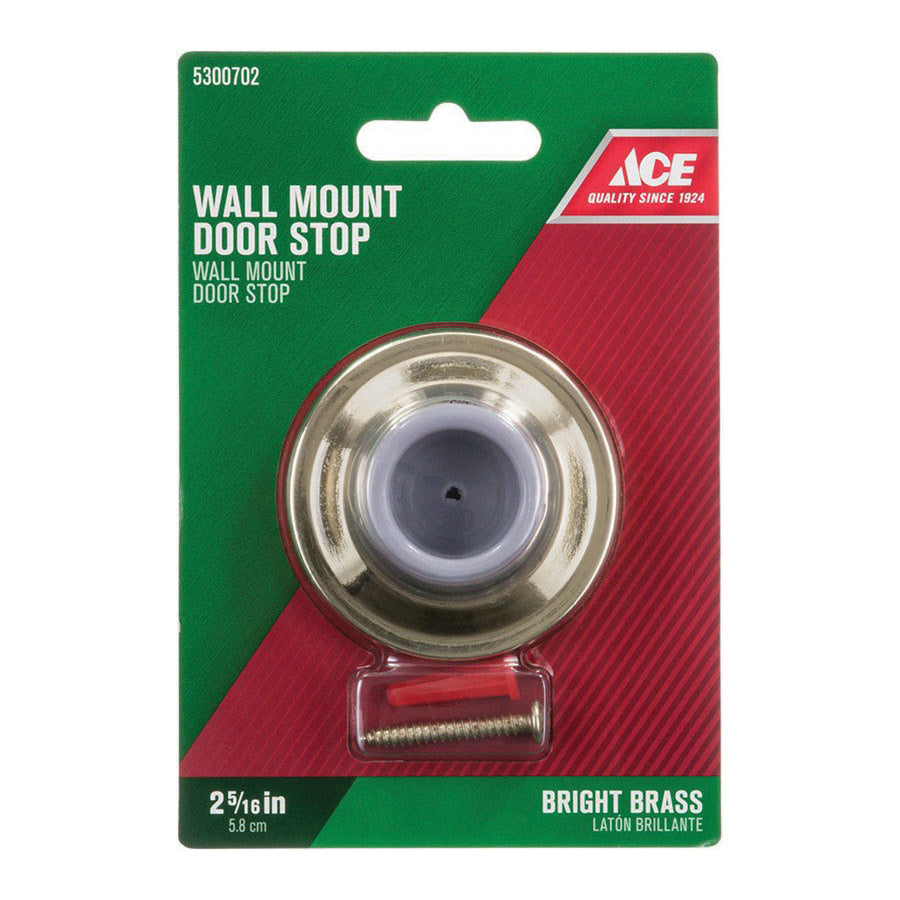 Ace Door Stop Solid Brass - Tashman Ace Hardware Los Angeles