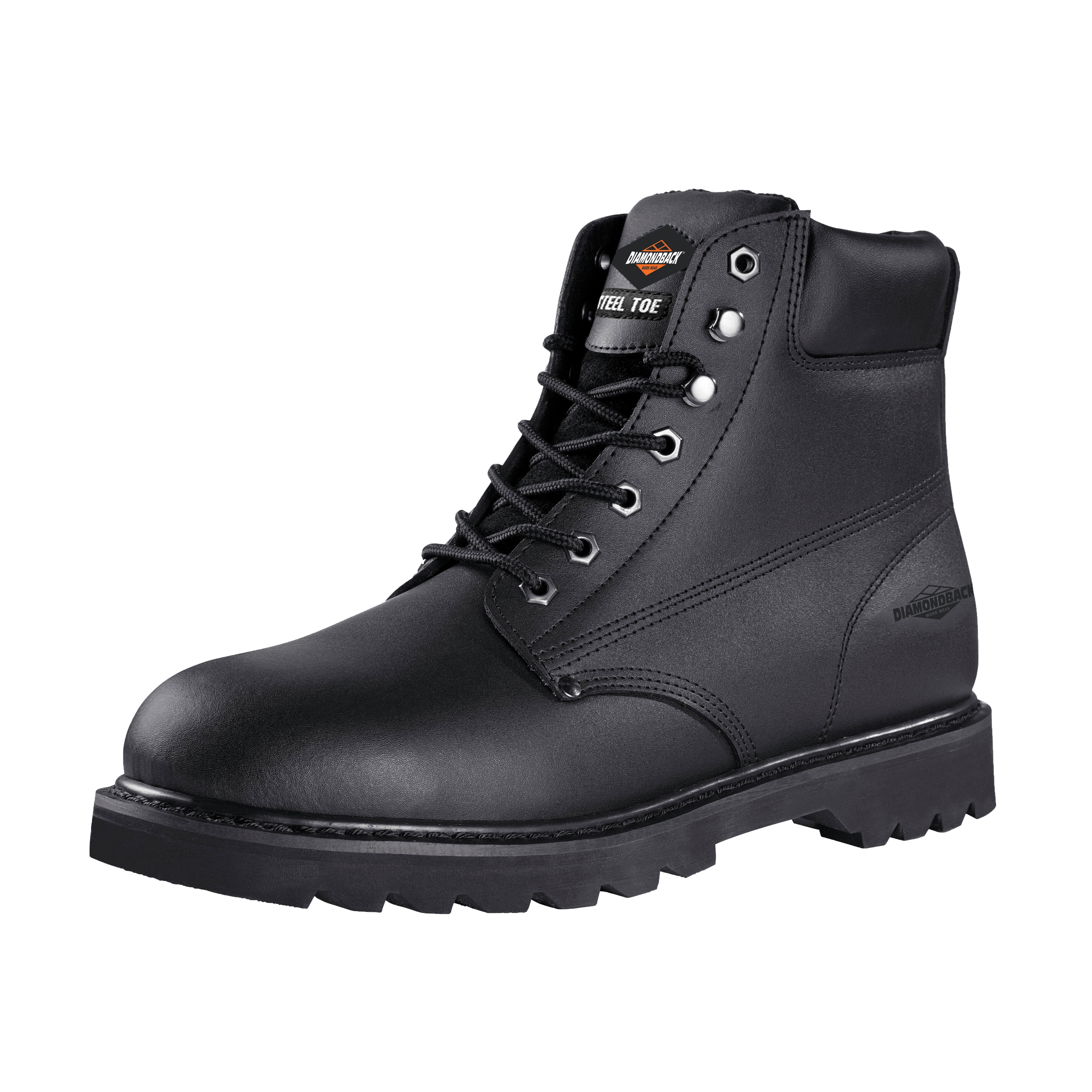 Diamondback Work Boots 7.5 Black Leather Upper